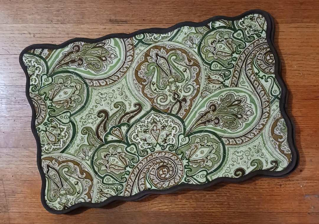 Waverly Paisley Quilted Fabric Placemats (#EBRTR~8878) - Etsy