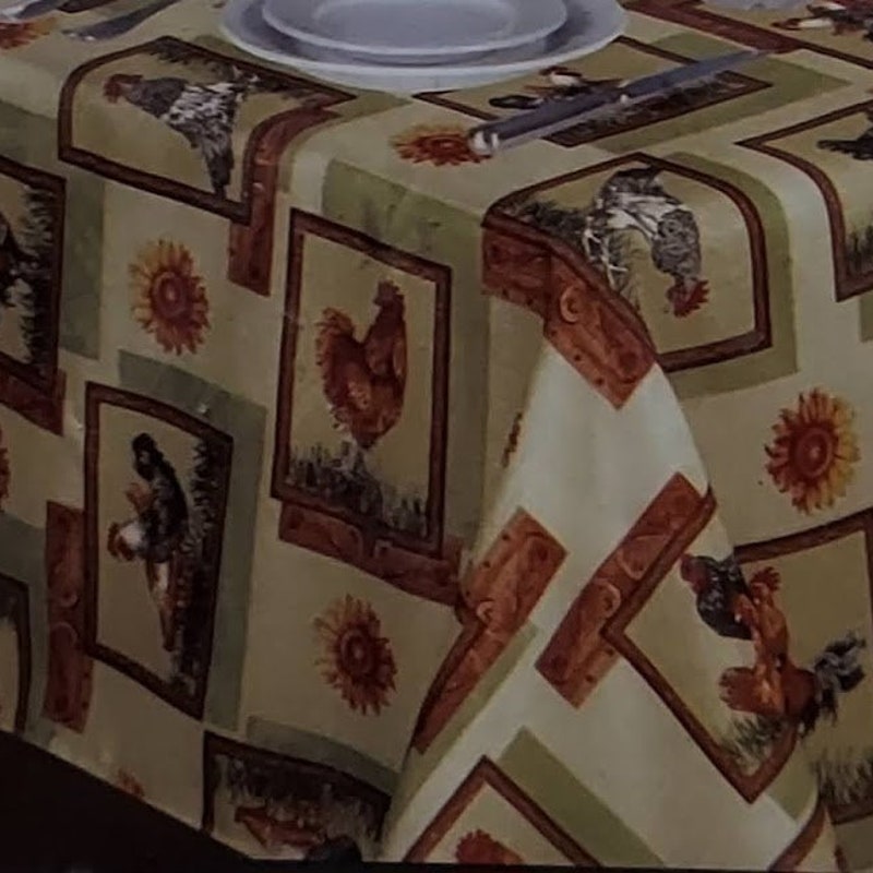 Rooster Table Cloth - Etsy