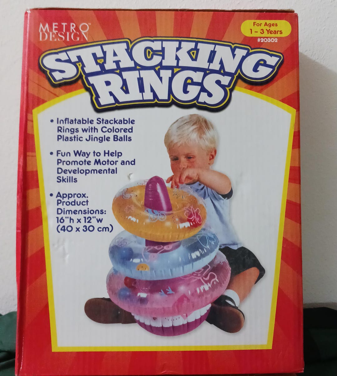 Inflatable Stacking Rings With Colored Jingle Balls, Age 1-3 Years - Etsy
