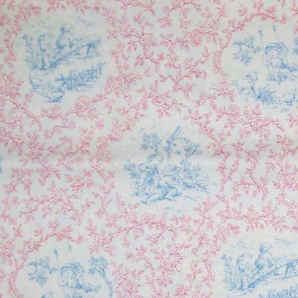 Pink Toile Fabric - Etsy