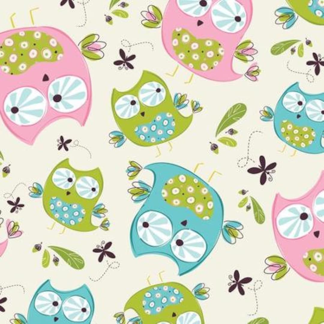 Hoot Hoot Cream, Emma & Mila Crafting Quilting Fabric - Etsy