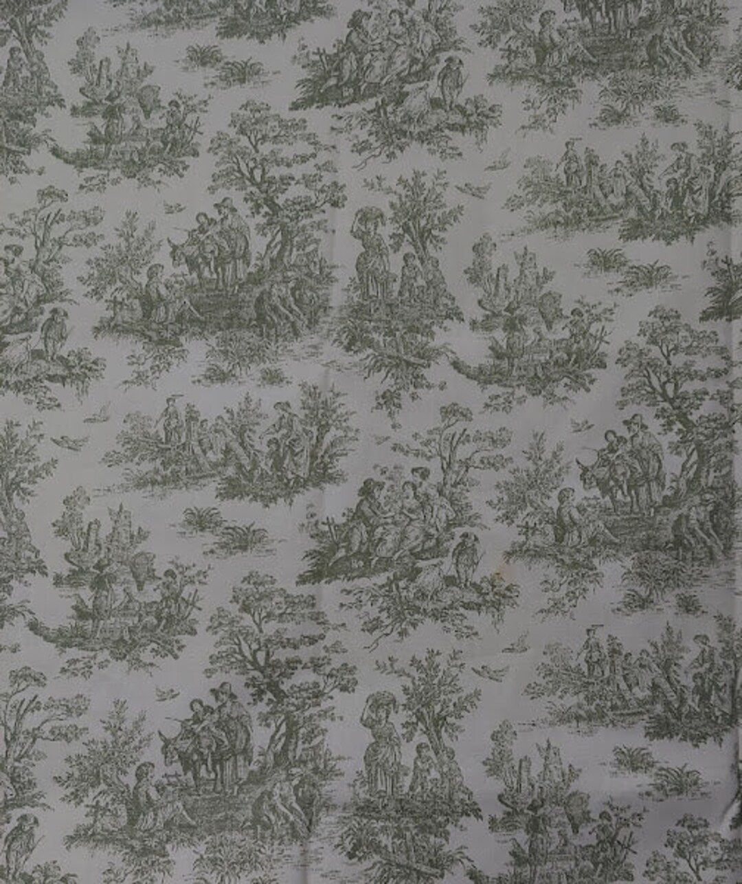 Jamestown Toile Color Green Fabric Printed Decorative - Etsy