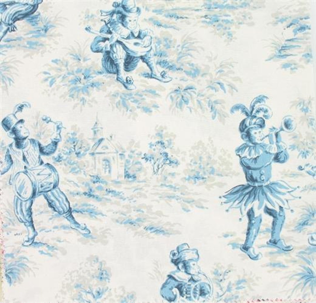 P/kaufmann Monkey Fancy Pants Color Blueberry, Fabric - Etsy