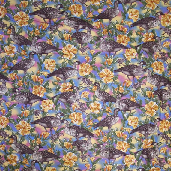The State Bird Nene Hawaii Fabric Quilt or Craft Cotton | Etsy