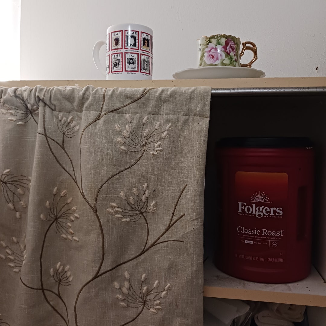 Hideaway Skirt/curtain Valance for Under Desk, Shelves, Cupboard ...