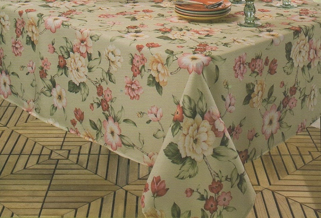 English Garden Fabric Tablecloth - Etsy