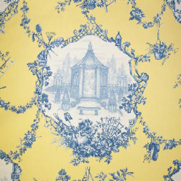 Yellow Toile - Etsy