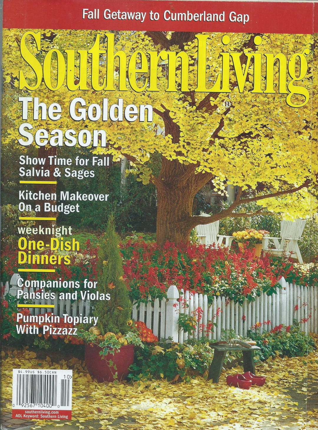 2003, Southern Living Magazine October 2003 - Etsy