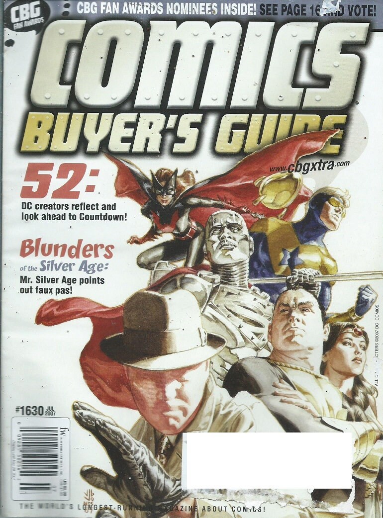 Year 2007, Comics Buyer's Guide Magazine - Etsy