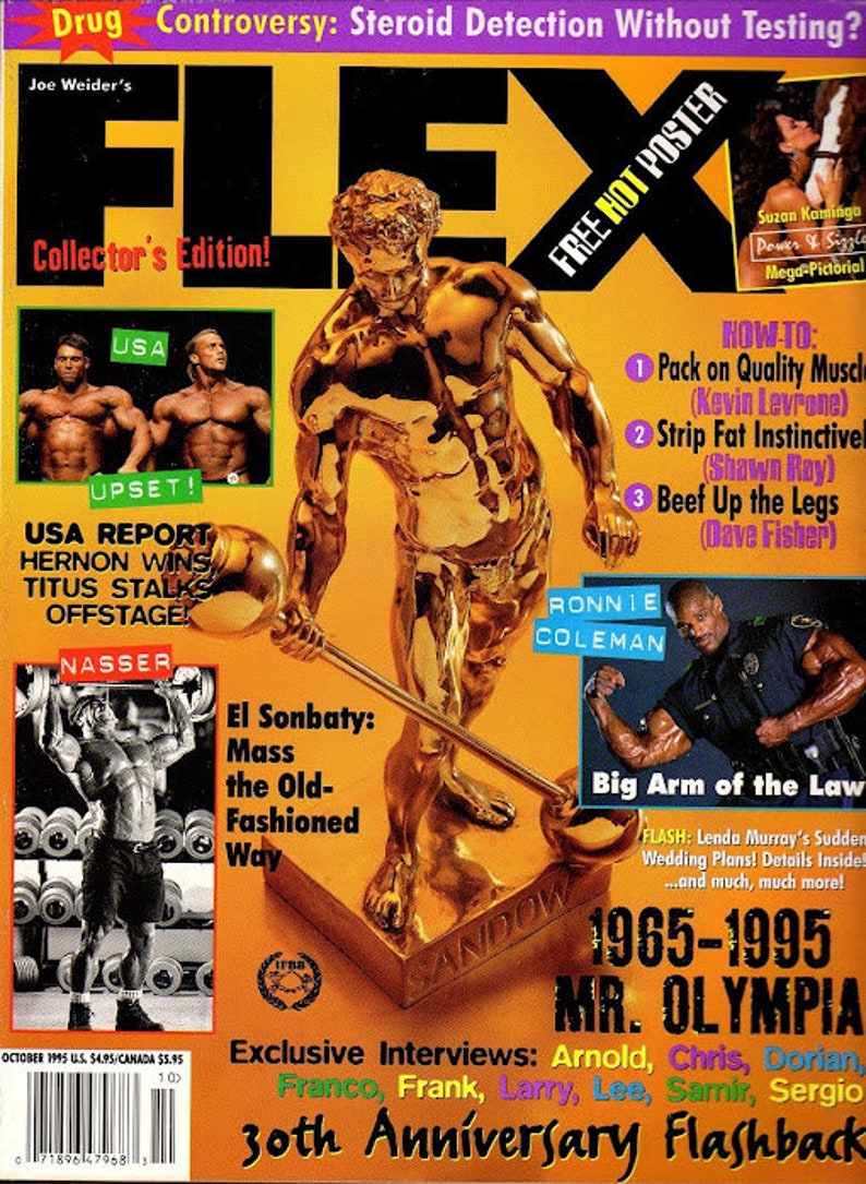 1995, Joe Weider's Flex Magazine October 1995 - Etsy