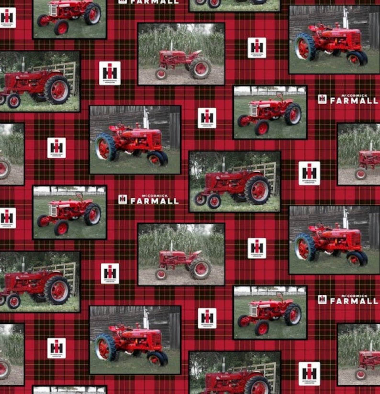 Mccormick Farmall Tractor Fabric Quilting Crafting Home Decor | Etsy
