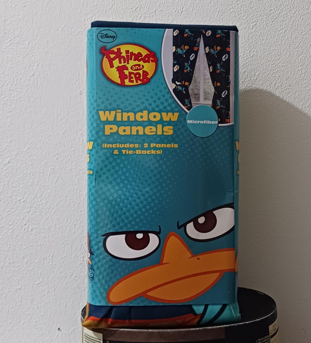 Vintage (#EBT~5234) Curtain Panels Disney Phineas and Ferb - Etsy