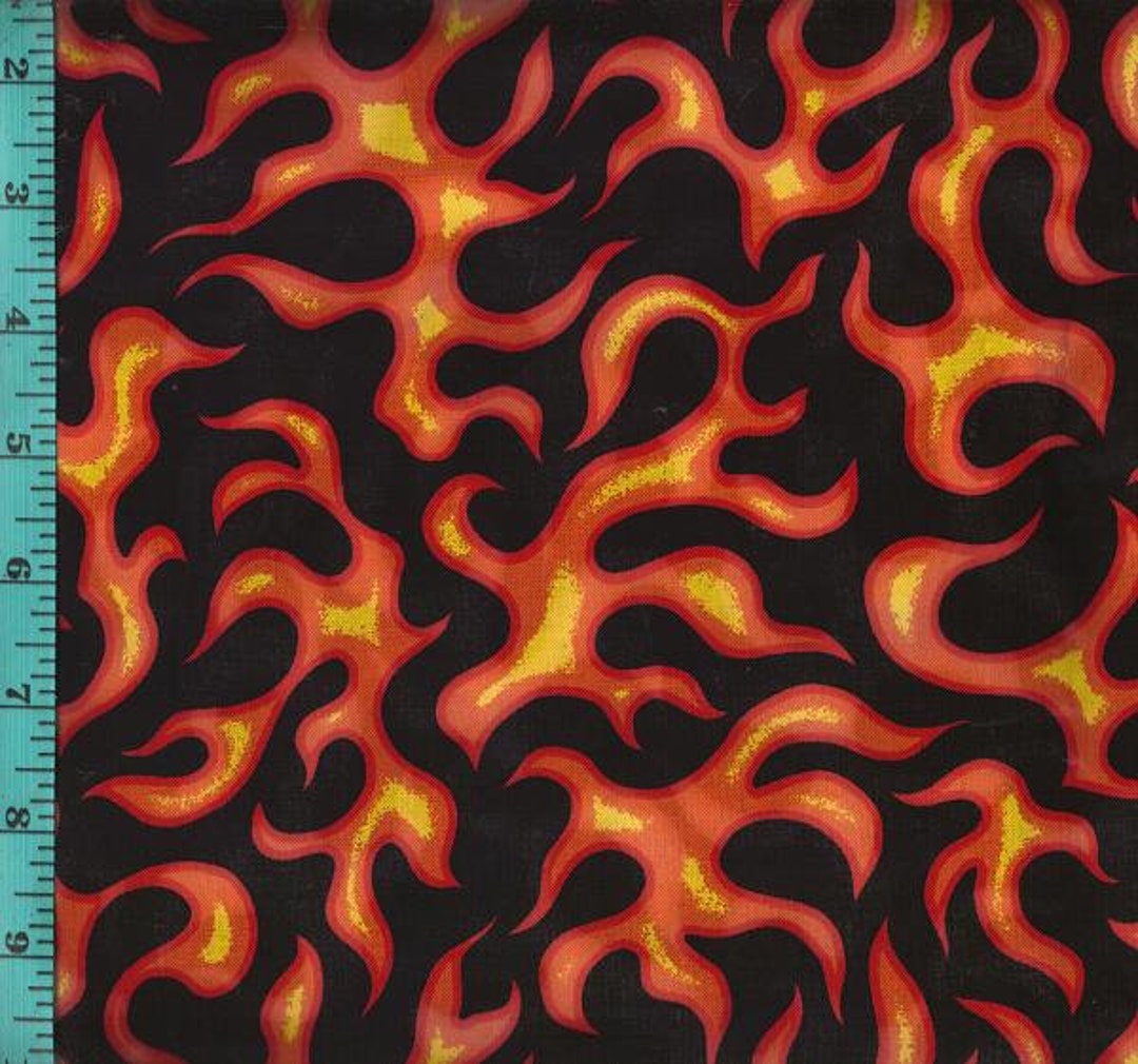 Flame Fabric, Quilt or Craft Cotton - Etsy