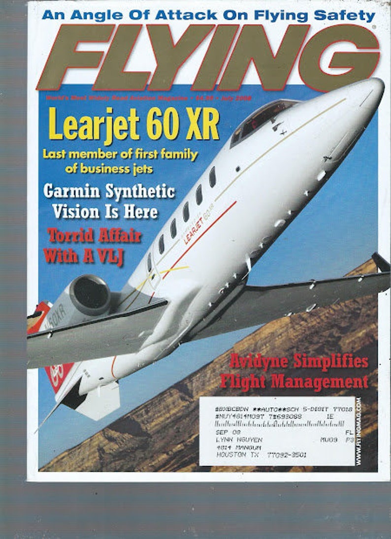 Year 2008, Flying Magazine - Etsy