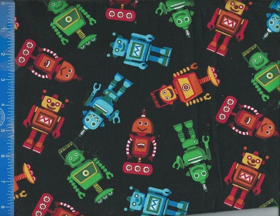 Robot Crafting Quilting Fabric - Etsy