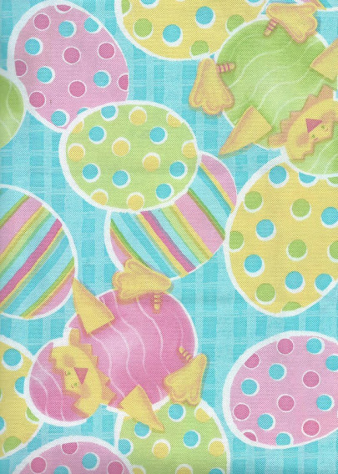 Easter With Egg Duck Blue Vinyl Tablecloth With Flannel Back, Oblong ...
