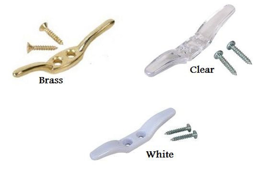 Brass Clear White Cord Rope Cleat With Screw - Etsy