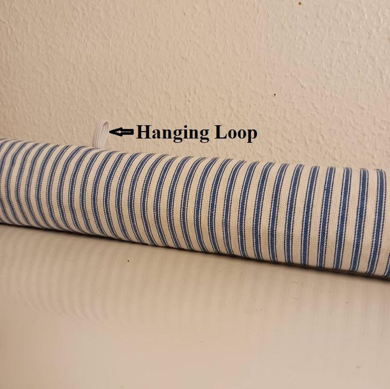 Ticking Stripe Red Tomato/off White Door Breeze Blocker Door Draft ...