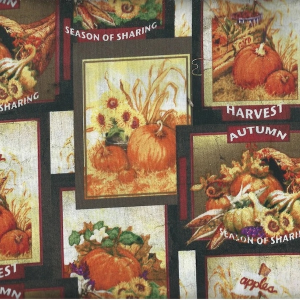 Thanksgiving Fabric - Etsy