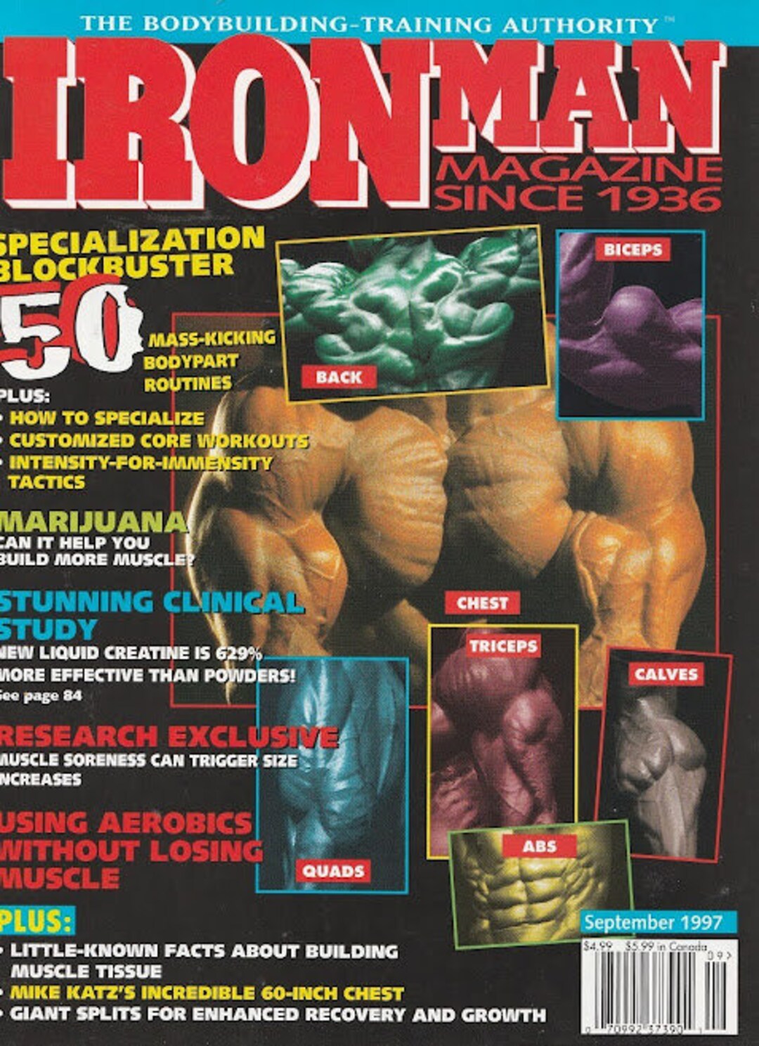 IRONMAN the Bodybuilding Training Magazine September 1997 - Etsy