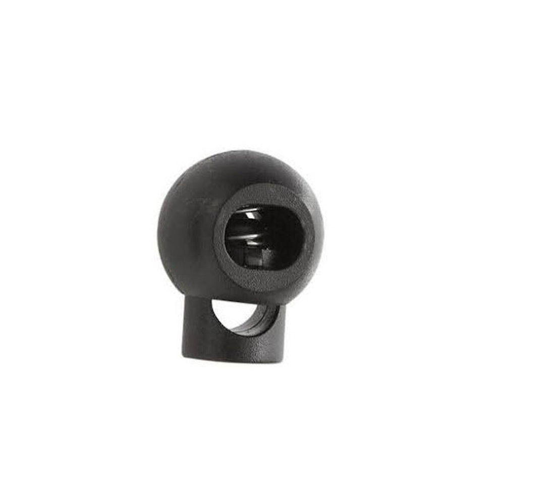 Plastic Black Round Single Hole Cord Locks Cord Stops Toggles ...