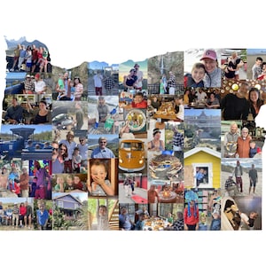 Oregon State Map Photo Collage, Travel Souvenir for an Oregon Vacation ...