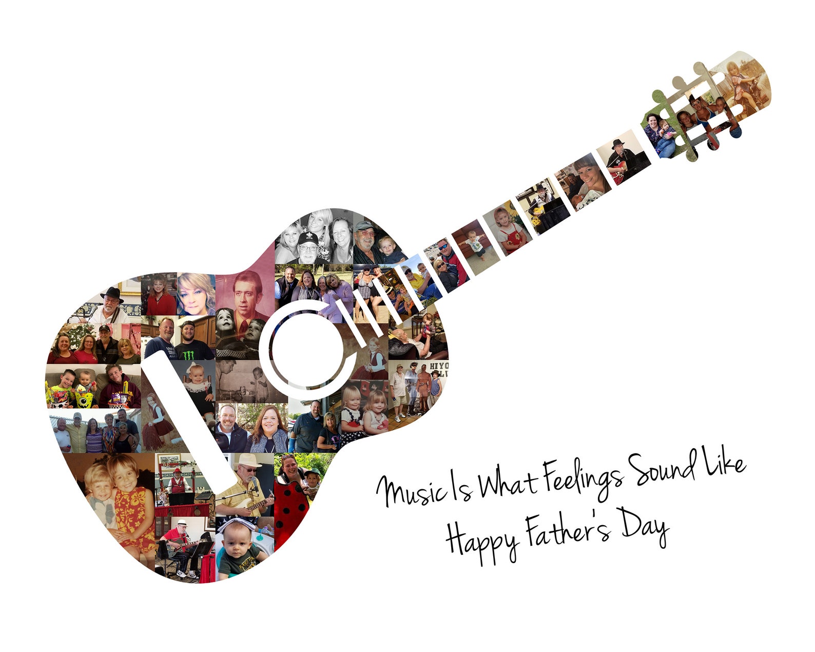 Personalized Guitar Player Gift, Custom Musician Music Photo Collage ...