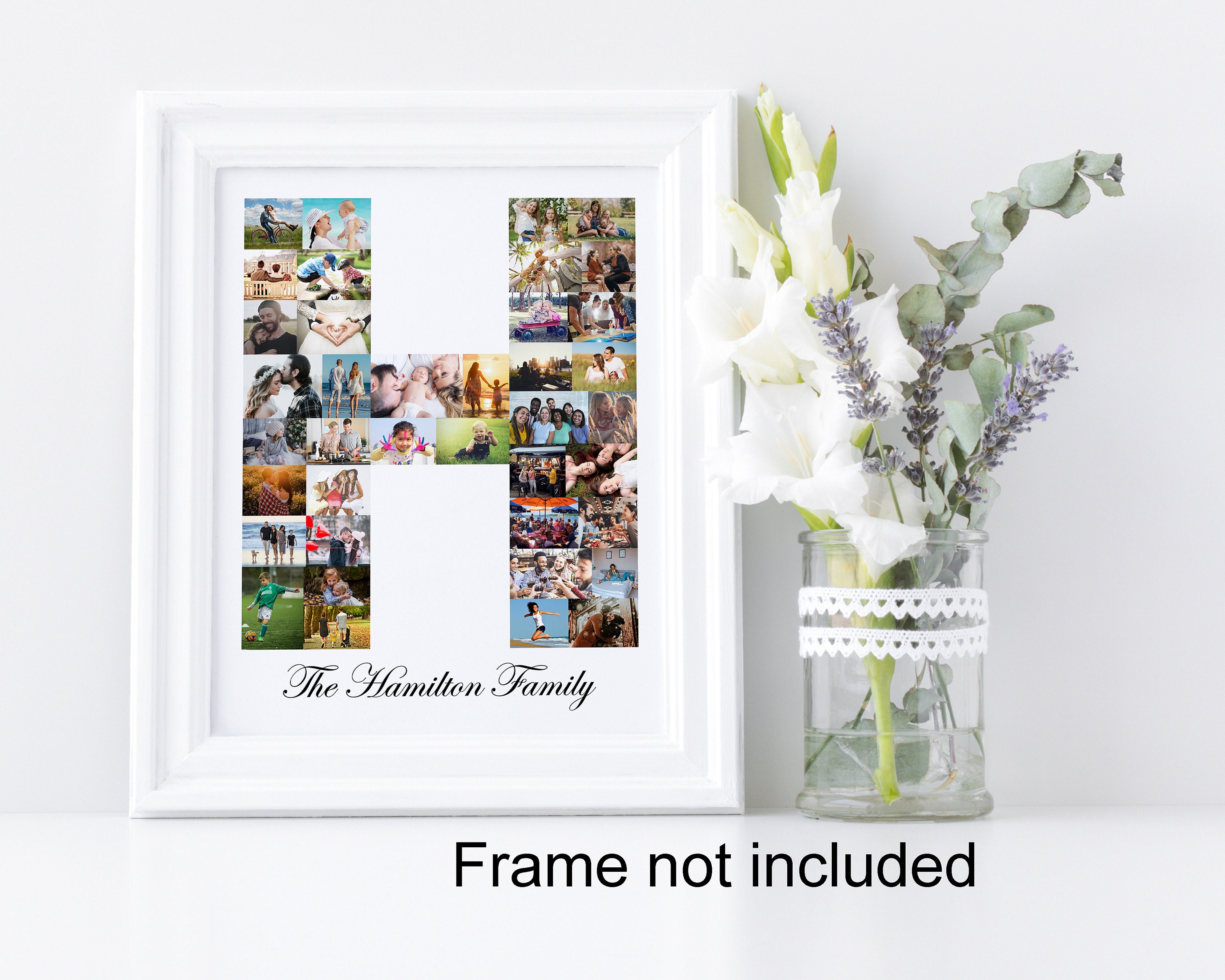 Letter H Photo Collage - Personalized Monogram Picture Collage ...