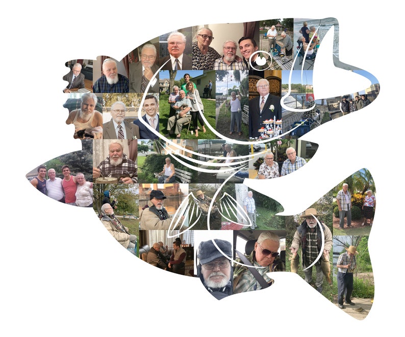 Bass Fish Photo Collage Personalized Gift for Fisherman - Etsy