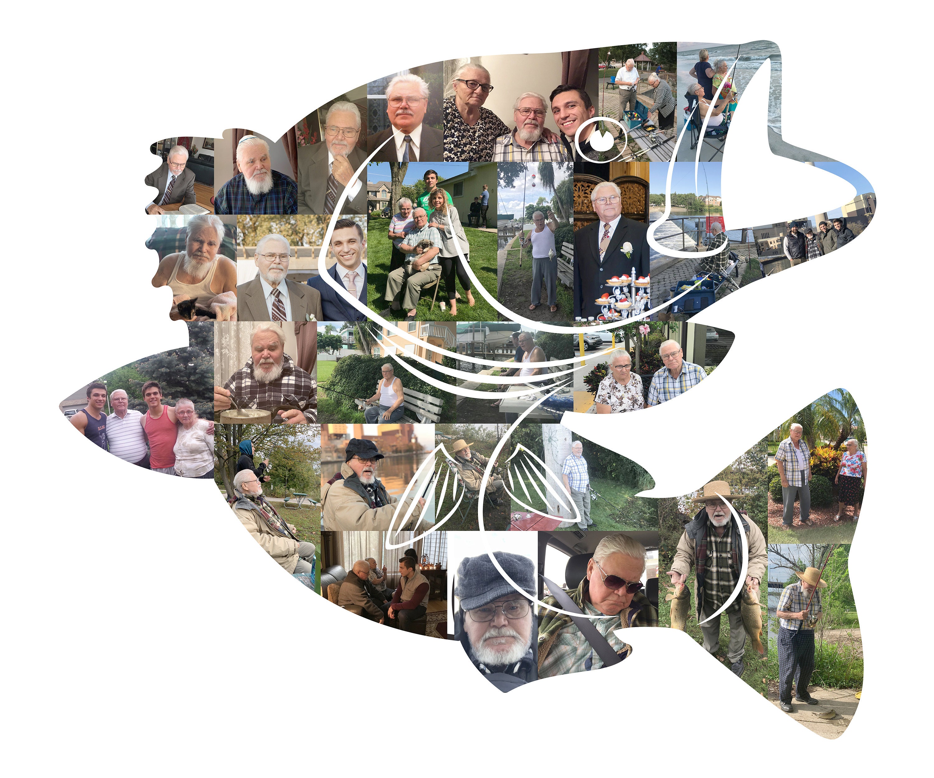 Bass Fish Photo Collage Personalized Gift for Fisherman - Etsy