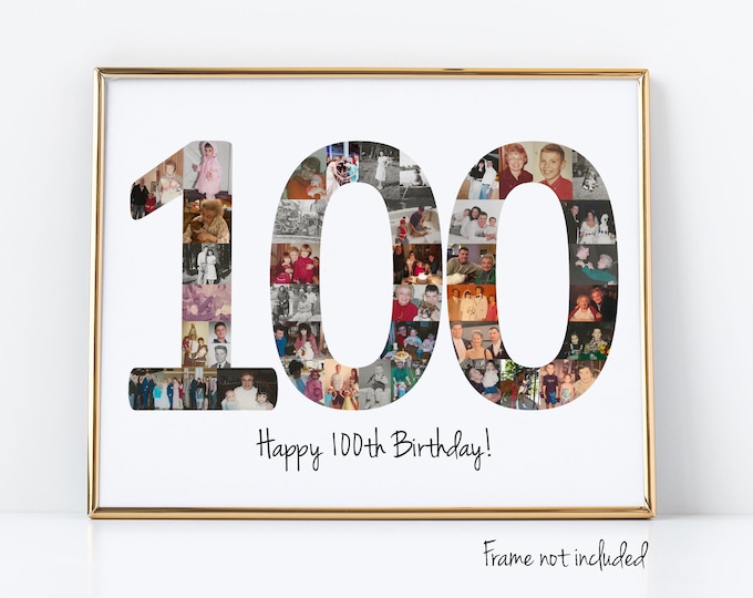 100th Birthday Party Decoration, 100th Anniversary or Milestone Gift ...
