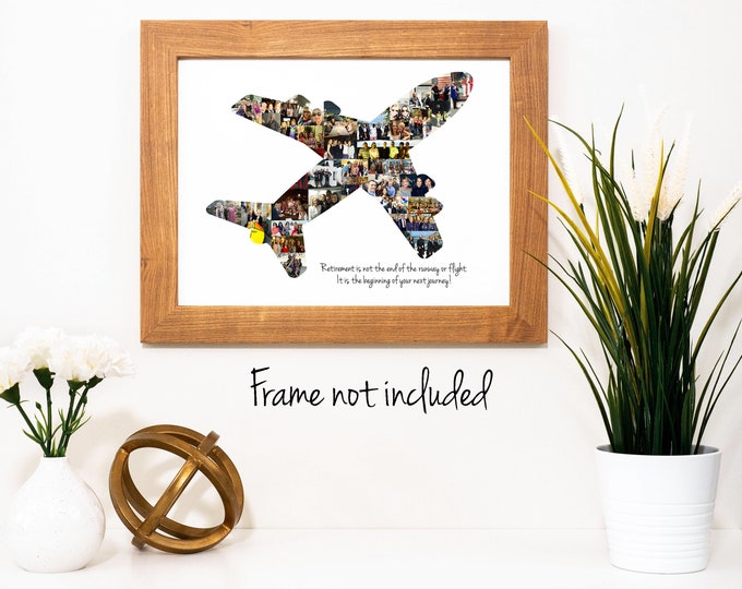Airplane Photo Collage - Pilot, Flight Attendant Retirement Gift ...
