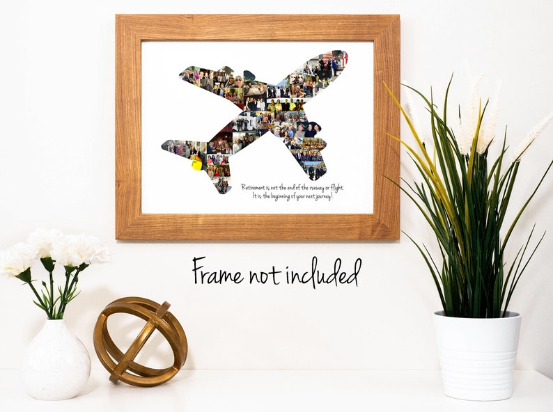 Airplane Photo Collage - Pilot, Flight Attendant Retirement Gift ...