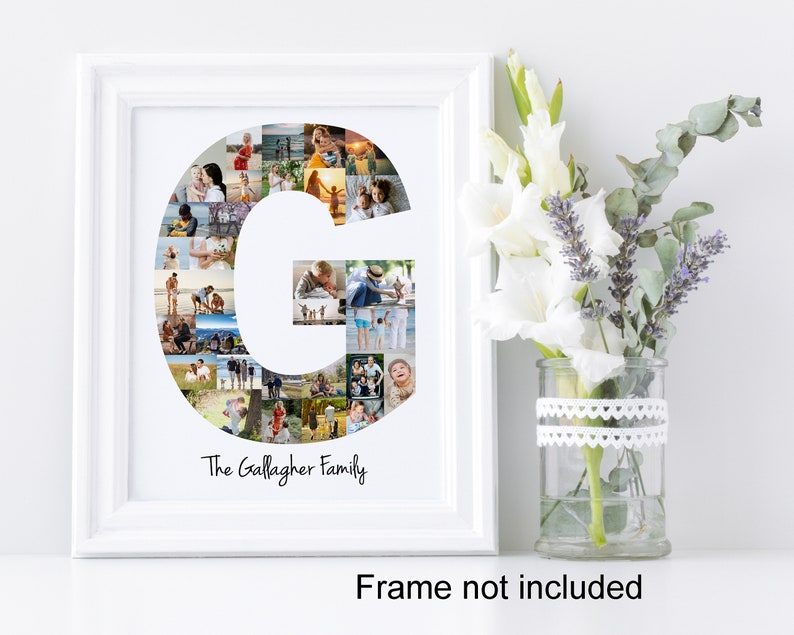 Letter G Photo Collage - Personalized Monogram Picture Collage ...