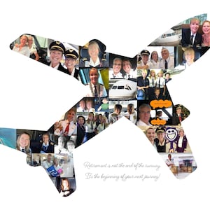 Airplane Photo Collage - Pilot, Flight Attendant Retirement Gift ...