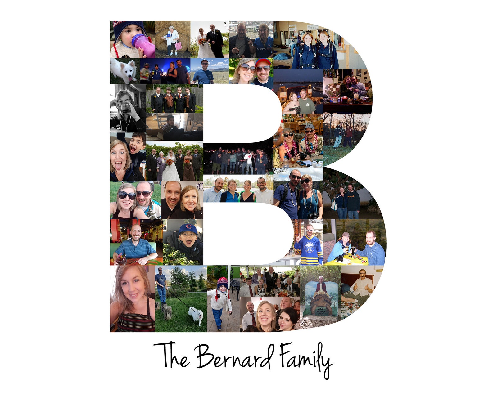 Letter B Photo Collage - Personalized Monogram Picture Collage ...