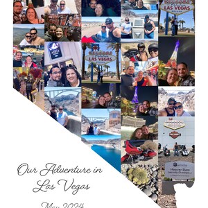 Custom Nevada State Map Wall Art Print, Personalized Nevada Photo ...