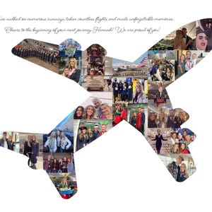 Airplane Photo Collage - Pilot, Flight Attendant Retirement Gift ...