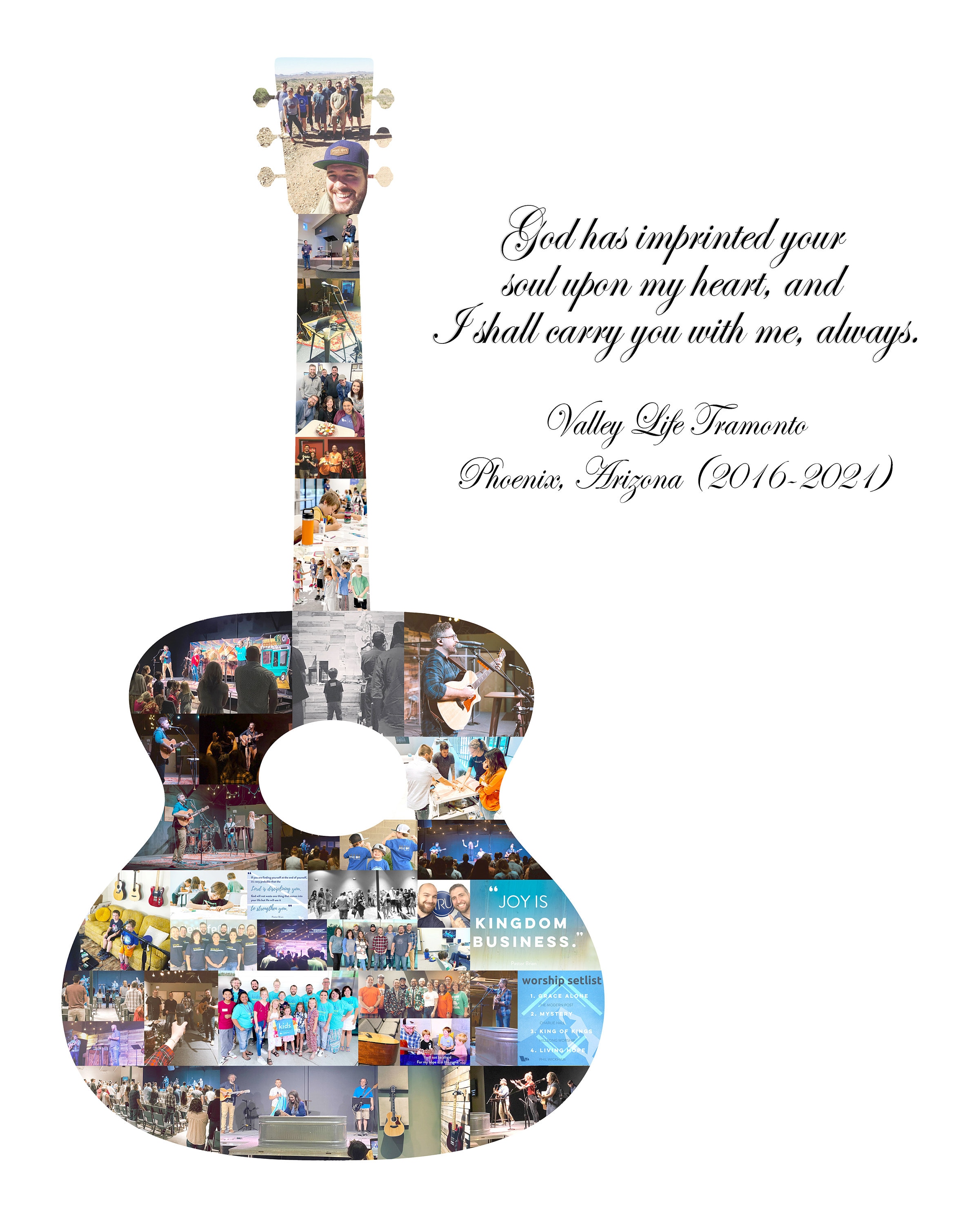 Custom Guitar Photo Collage Music Lover Gift Personalized - Etsy