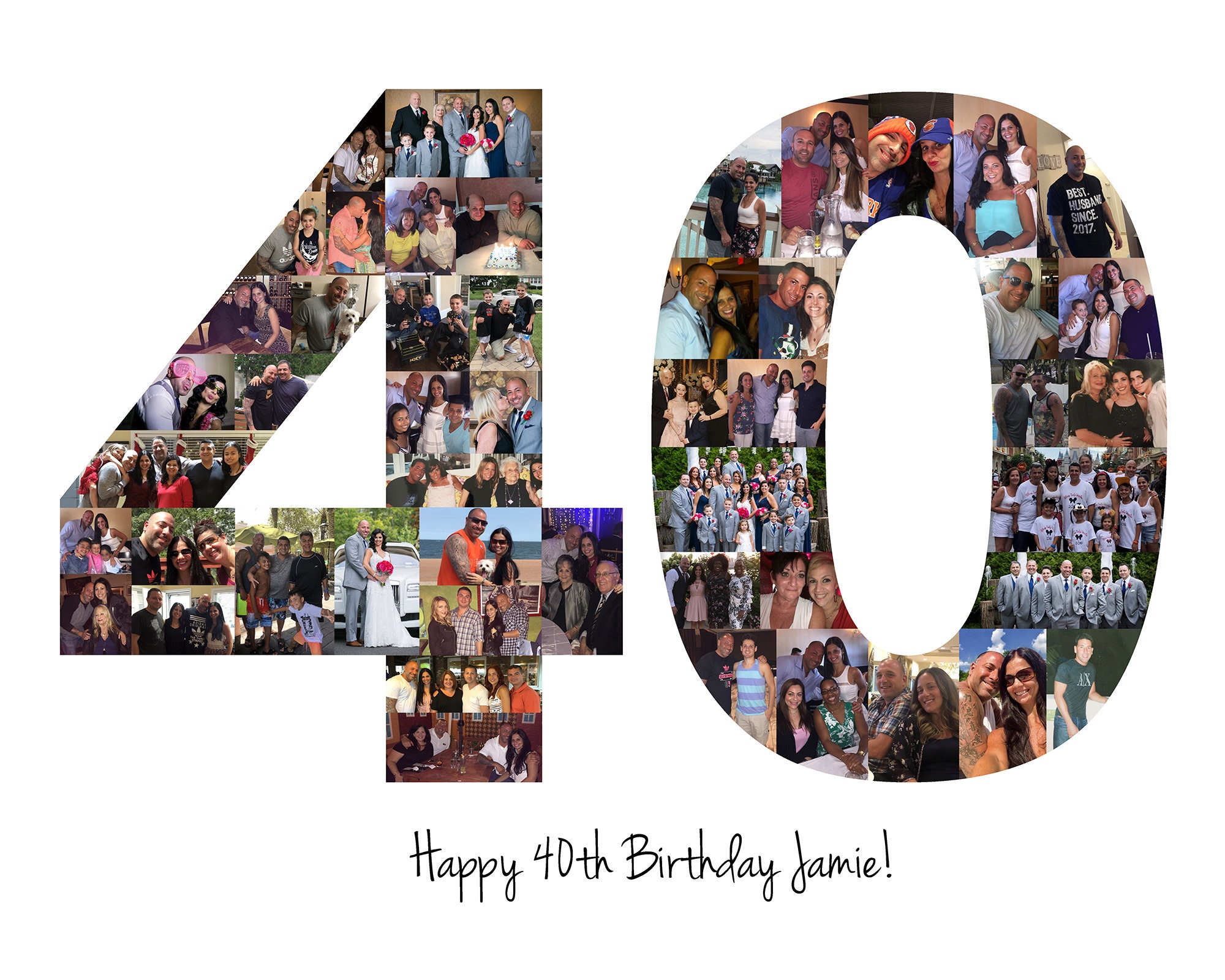 40th Birthday Party Decoration Photo Collage Sign Custom Birthday 40th-birthday-party-decoration-photo-collage-sign-custom-birthday