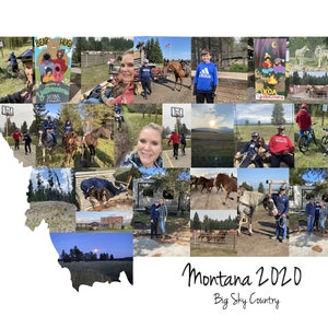 Personalized Montana State Map Photo Collage - Vacation Souvenir ...