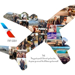 Airplane Photo Collage - Pilot, Flight Attendant Retirement Gift ...