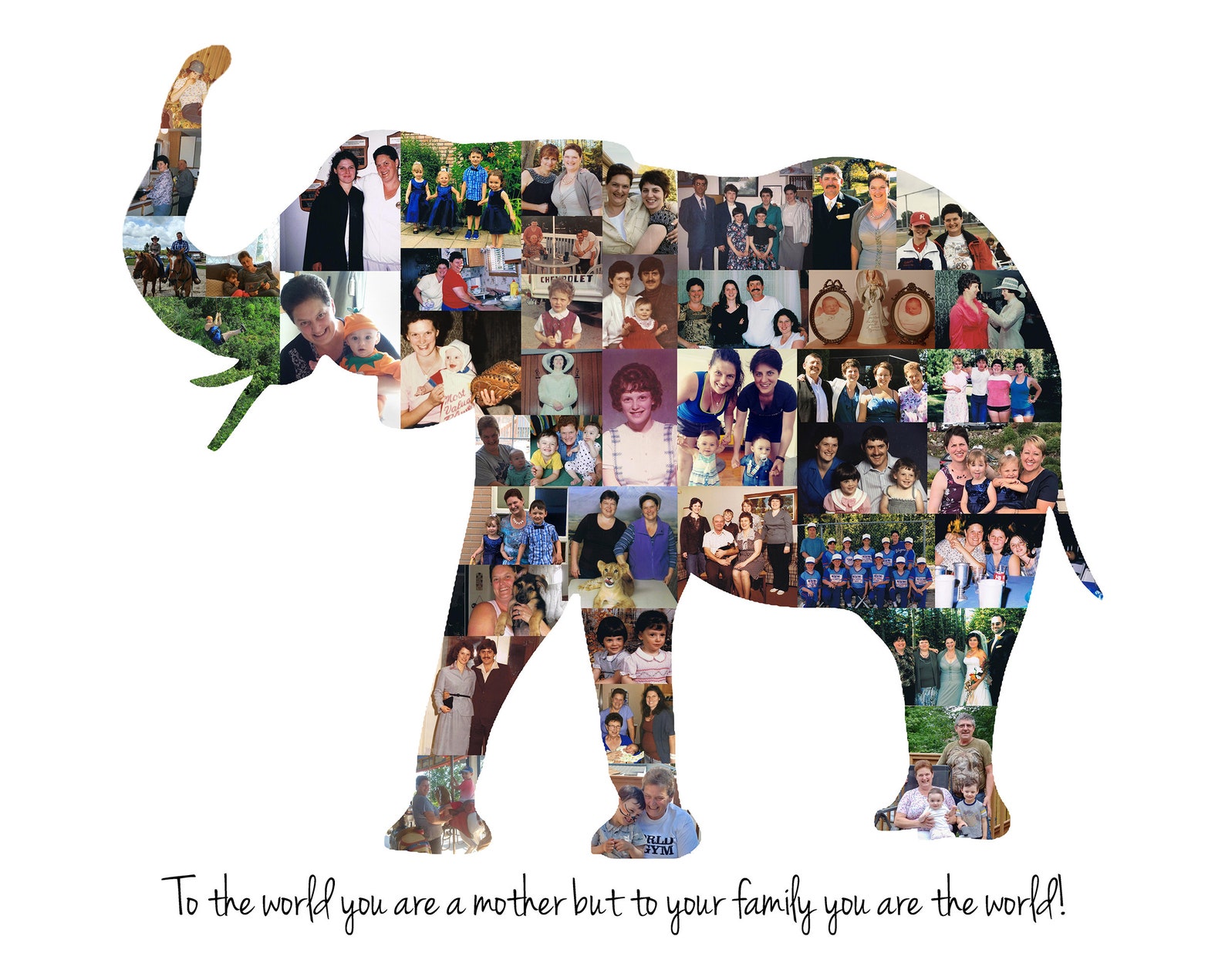 Elephant Photo Collage Gift - Elephant Nursery Wall Art Decor ...