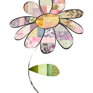 Flower Collage Printable Wall Art Print Instant Download Flower Wall ...