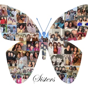 Custom Butterfly Photo Collage - Friend Birthday Gift - Personalized ...