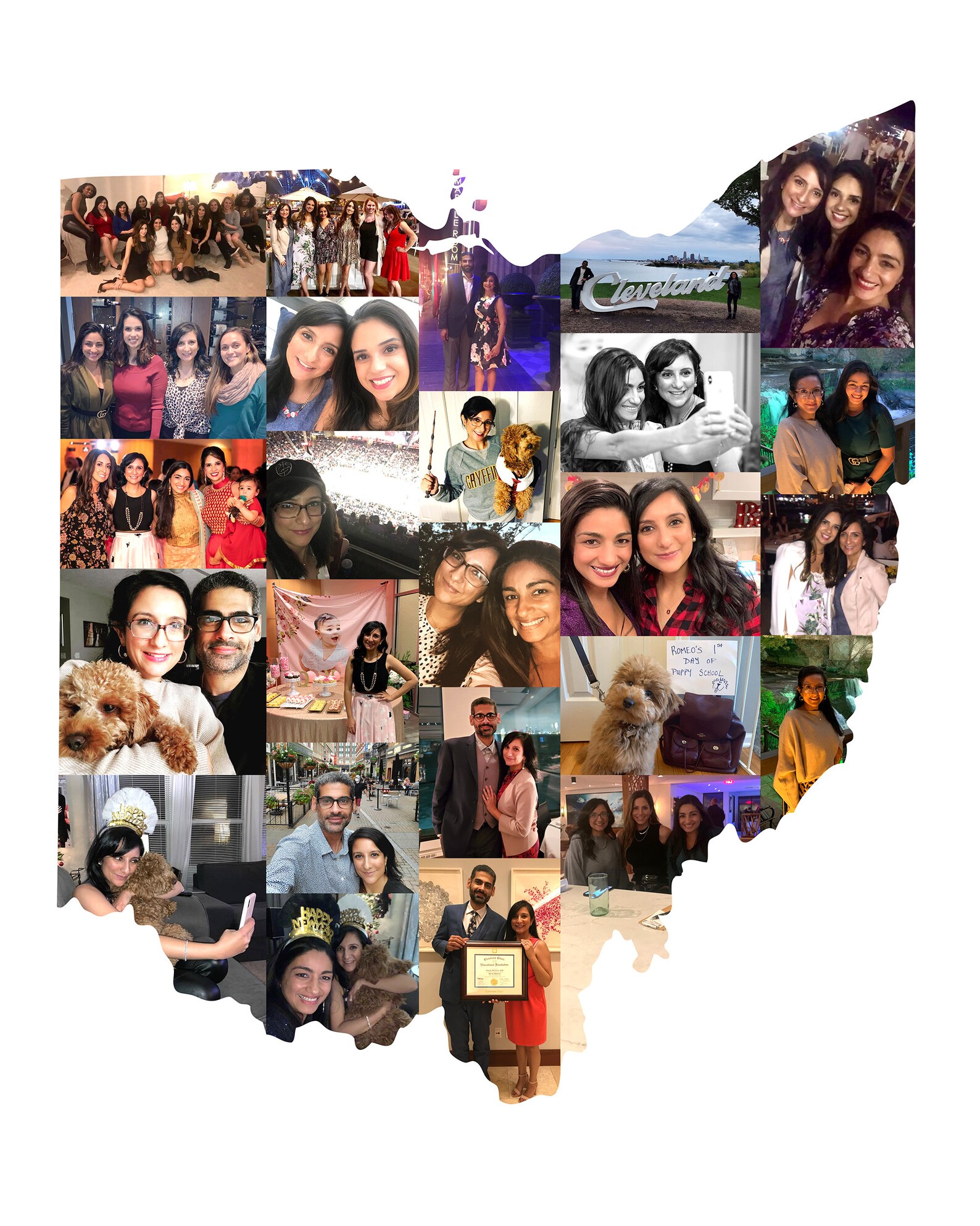 Personalized Ohio State Map Photo Collage Custom Ohio State | Etsy