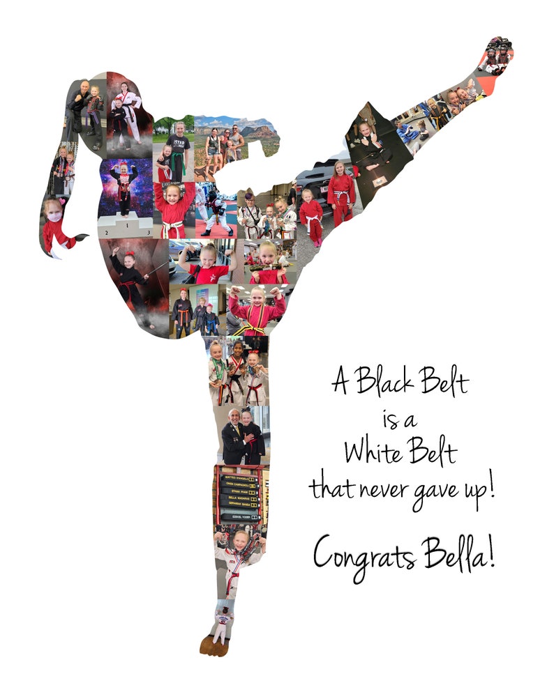Girl Karate Photo Collage, Personalized Sensei Appreciation Gift ...