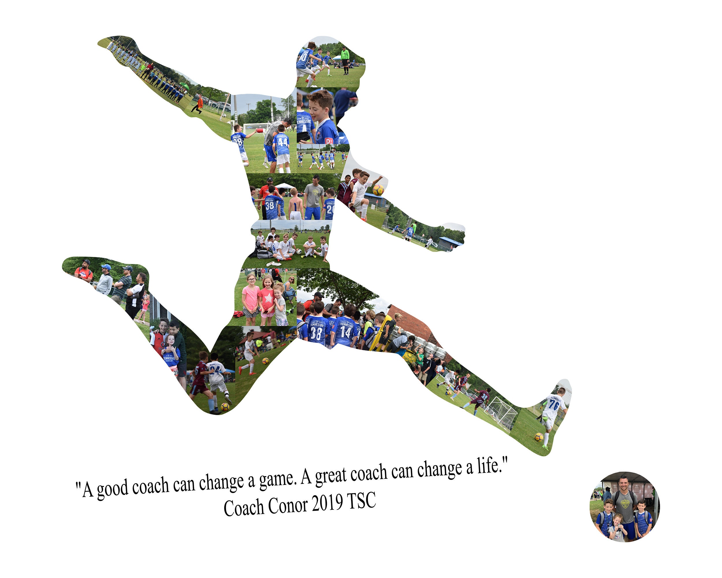 Soccer Player Photo Collage Coach Appreciation Gift Team - Etsy