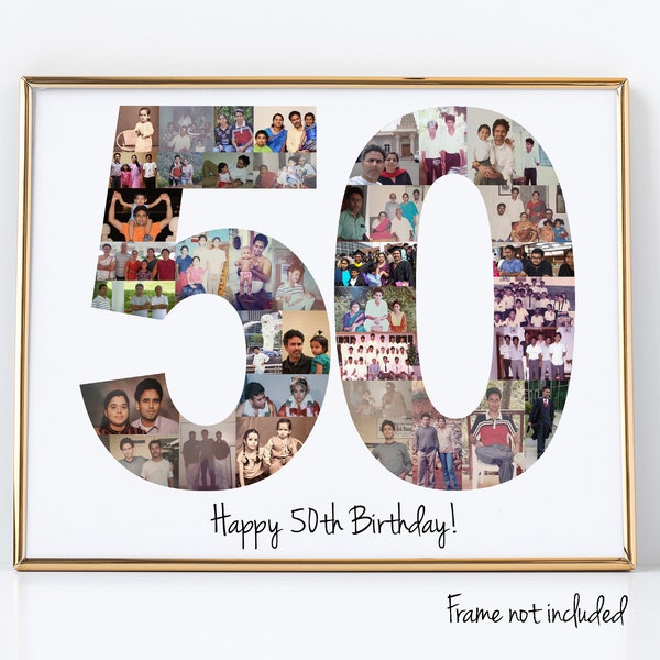 50th Birthday Photo Collage - Etsy