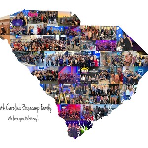 South Carolina Map Photo Collage - Personalized South Carolina State ...